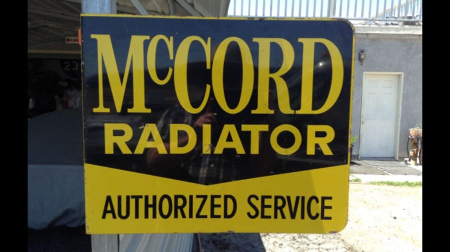 1962 Mccord Radiator Flange Sign 22x18 at Monterey 2014 as H26 - Mecum ...
