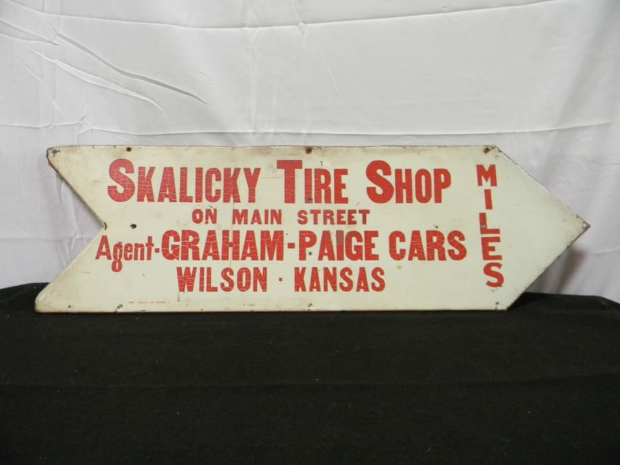 Skalicky Tire Shop Sign 9x30 at Monterey 2014 as K11 - Mecum Auctions