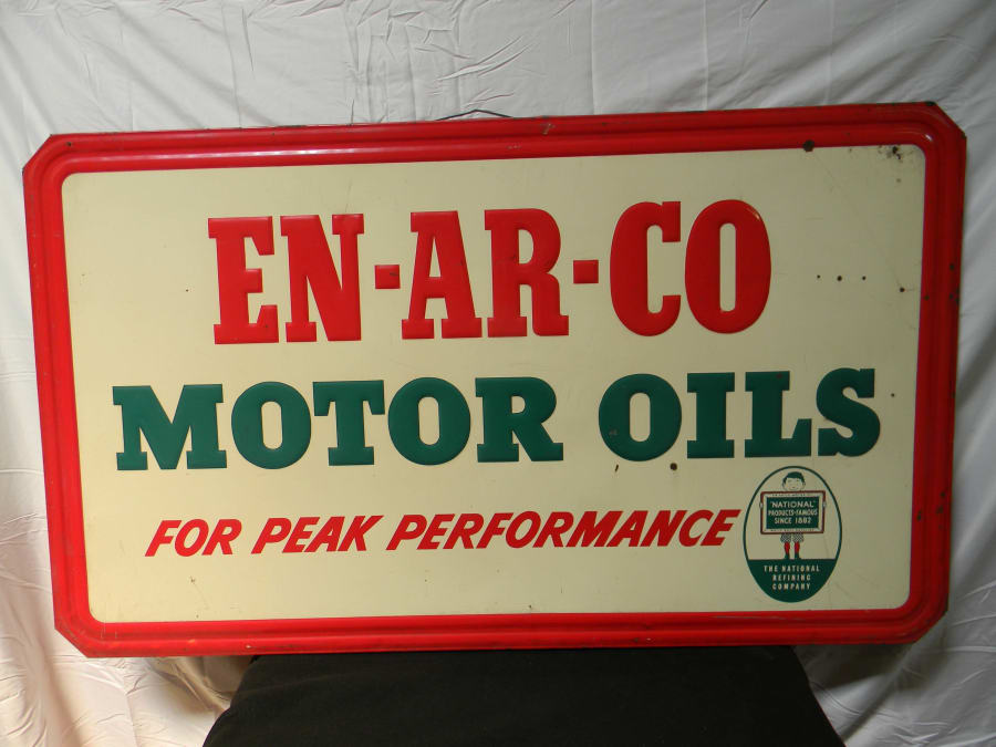 En Ar Co Motor Oils Sign 36x48 at Monterey 2014 as K58 - Mecum Auctions