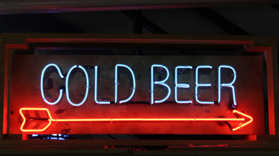 Cold Beer Neon Advertising Sign 37x13x10 at Monterey 2017 as H21 ...