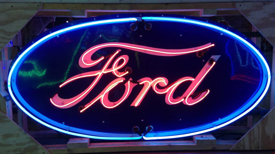 Ford Oval Neon Sign DSPN 60x36 at Chicago 2015 as J67 - Mecum Auctions