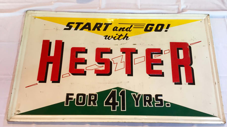 Hester Batteries Sign SST 57x33 for Sale at Auction - Mecum Auctions