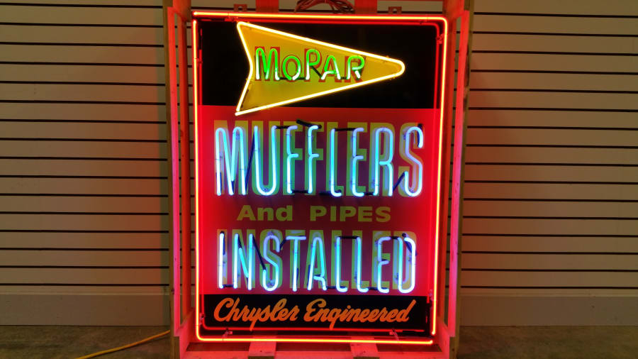 Mopar Mufflers Installed Neon Sign SSTN 36x48x9 for Sale at Auction ...