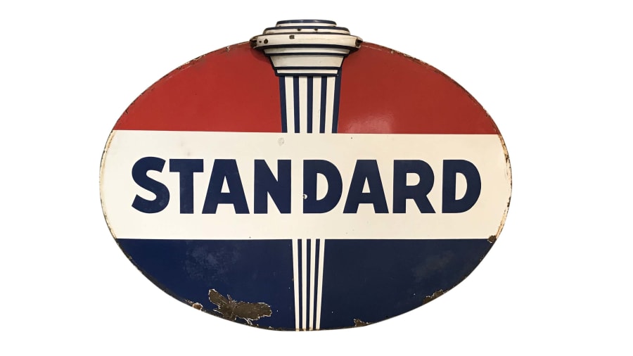 Original 1930s Standard Porcelain Service Station Sign 84x60 for Sale ...