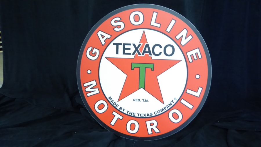 Texaco Tin Sign for sale at Dallas 2021 as Z409 - Mecum Auctions