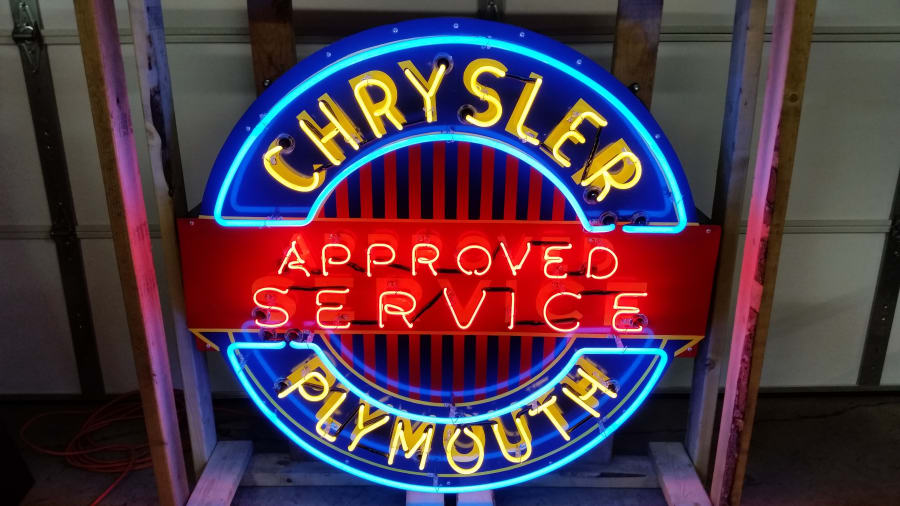 Chrysler Plymouth Neon Sign SSPN 42x42 at Denver 2015 as K24 - Mecum ...