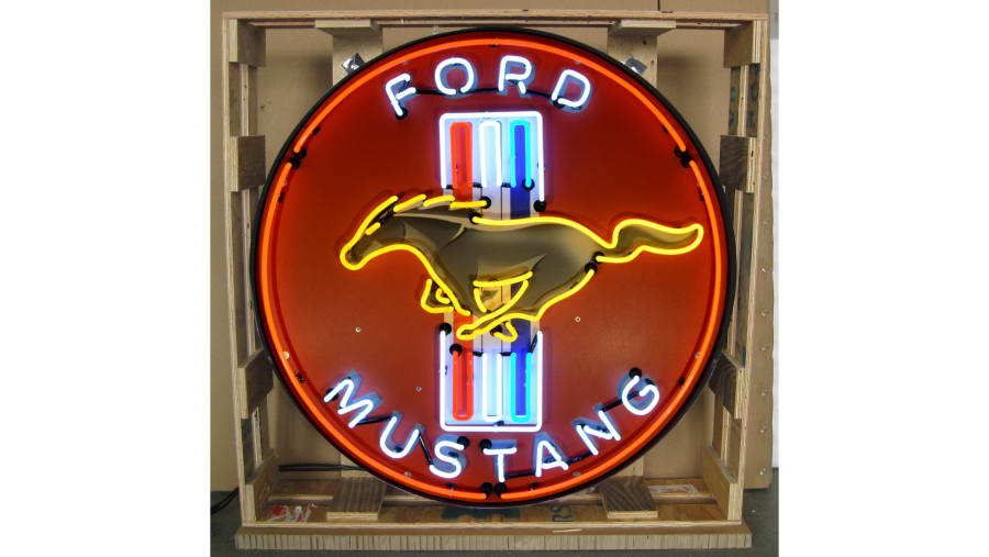 Mustang 36-inch Neon Sign In Steel Can Hand-Made Reproduction at Denver ...