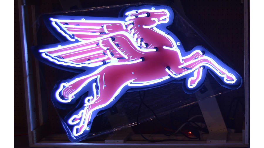 Pegasus Right Facing 42-inch Neon Sign In Steel Can Hand-Made ...