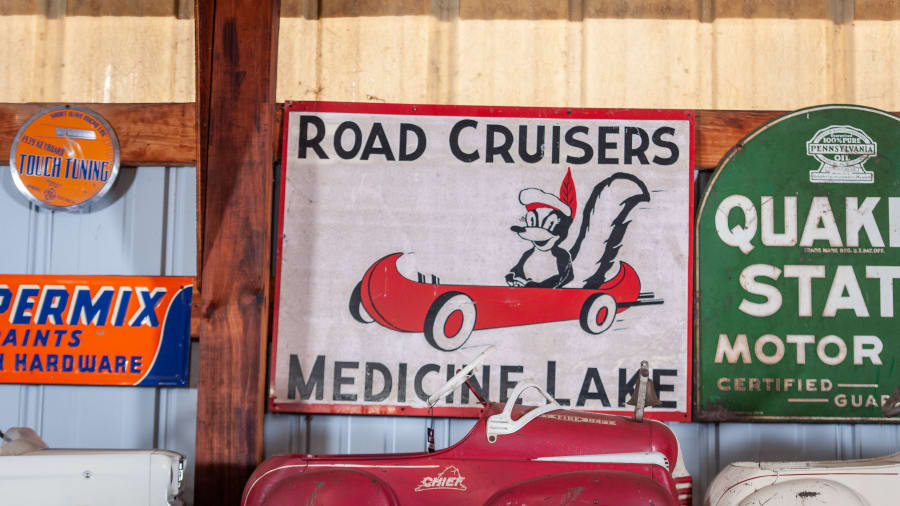 Road Cruisers Medicine Lake Single-Sided Tin Sign at Elmer's Auto & Toy ...