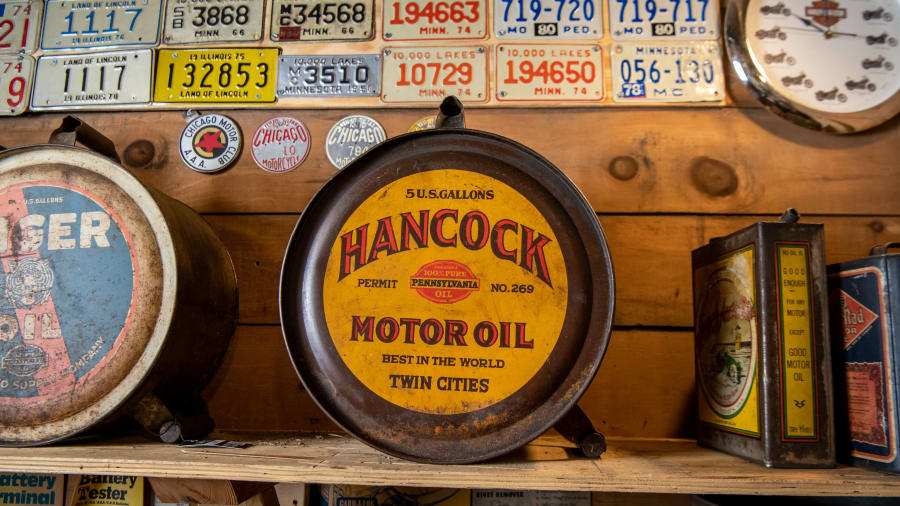 Hancock Motor Oil Rocker Can at Elmer's Auto & Toy Museum Collection ...