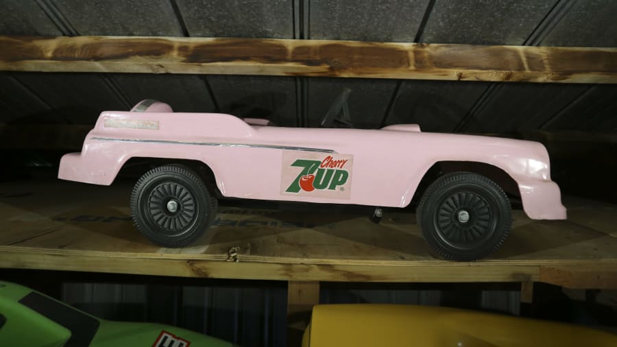 1980 Cherry 7UP Pink Thunderbird Pedal Car at Elmer's Auto & Toy Museum ...