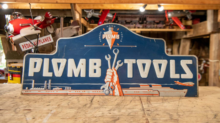 Plomb Tools Single-Sided Embossed Tin Sign for Sale at Auction - Mecum ...