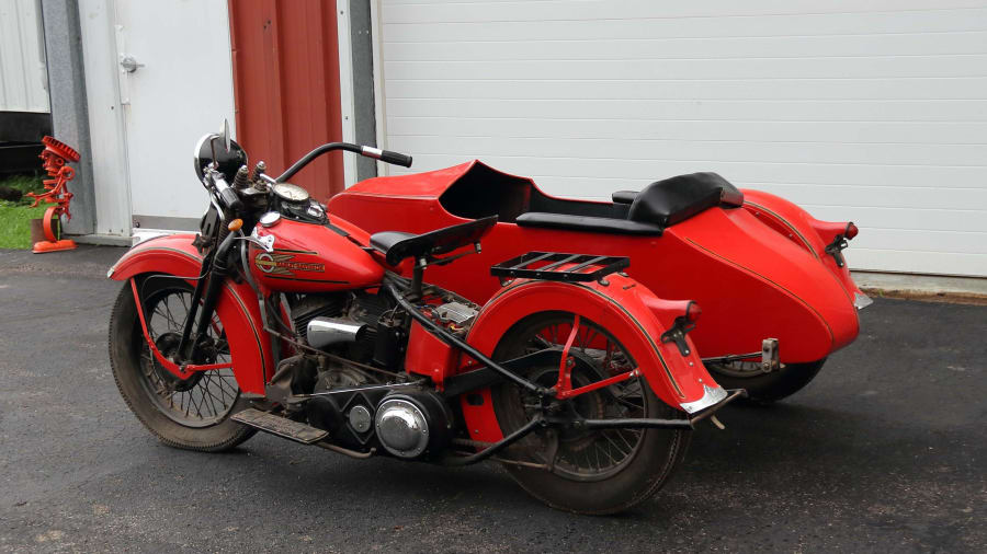 1937 Harley-Davidson Big Twin Flathead with Sidecar at Elmer's Auto ...