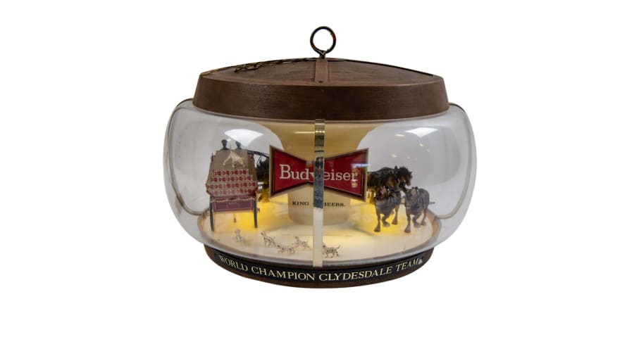 Budweiser Plastic Hanging Rotating Light-Up Advertisement for Sale at ...