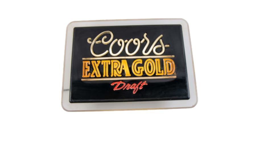 Coors Extra Gold Single-Sided Plastic Light-Up Advertisement for sale ...