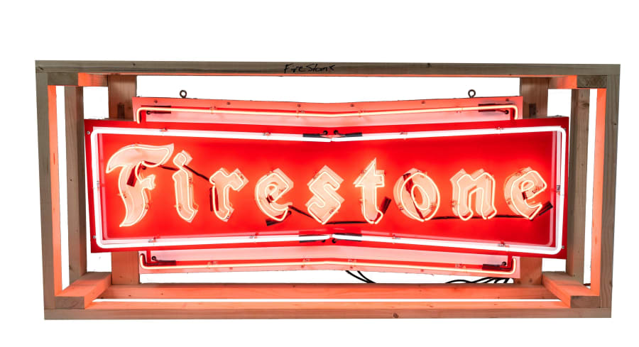 Firestone Single-Sided Tin Neon Sign at Orlando 2022 as Z261 - Mecum ...