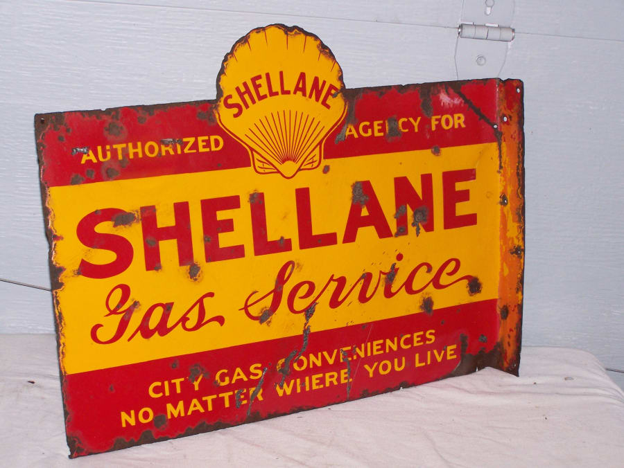 Shellane Flange Sign at Kissimmee 2012 as Z633 - Mecum Auctions