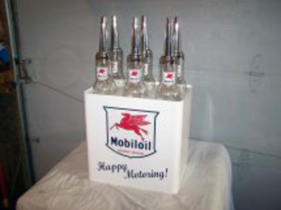 Mobil Oil 6 Oil Bottles with case for Sale at Auction - Mecum Auctions