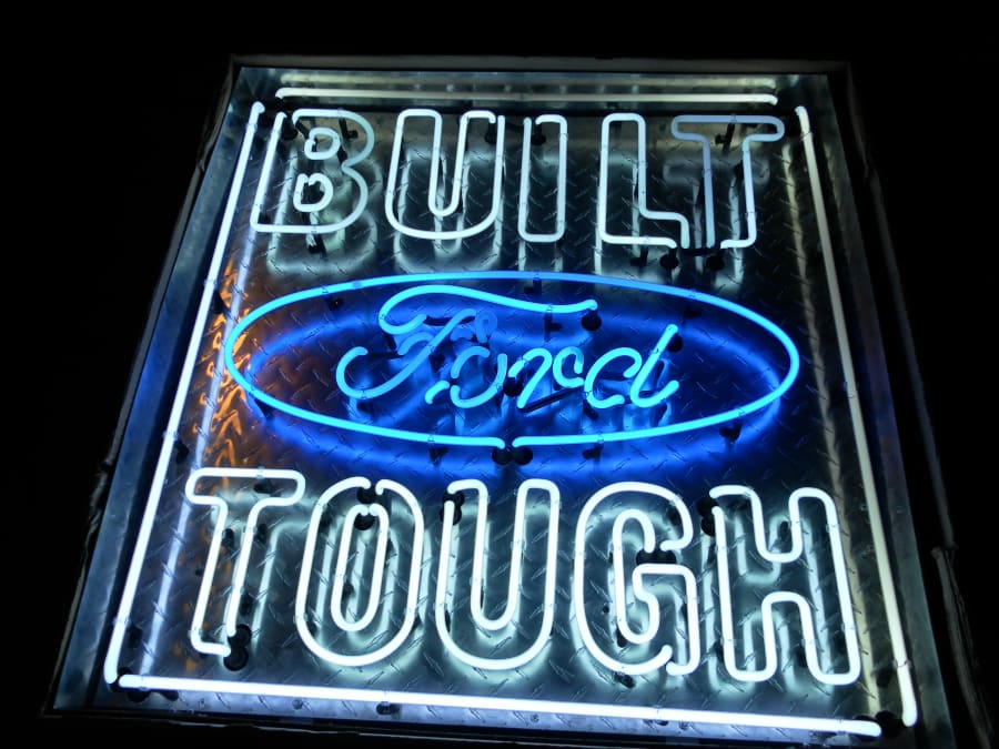 Built Ford Tough Neon Sign for Sale at Auction - Mecum Auctions