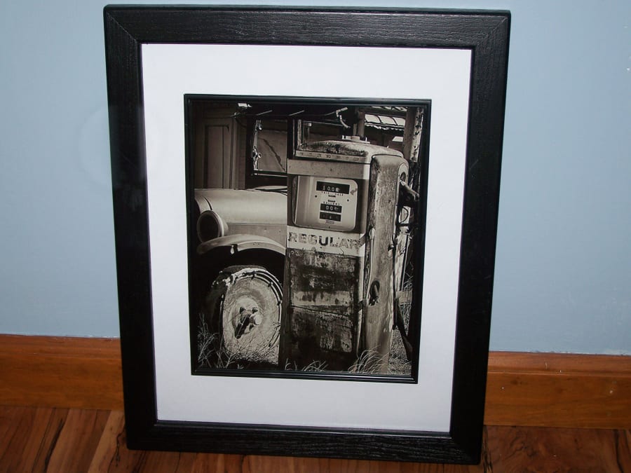 Old Gas Pump Framed Art at Kissimmee 2013 as M375 - Mecum Auctions