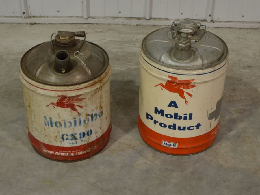 Mobil 5 Gallon Oil Cans Qty 2 at Kissimmee 2014 as M46 - Mecum Auctions