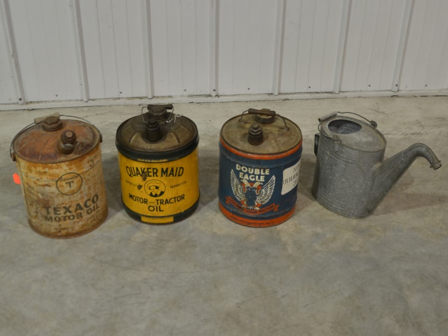 5 Gallon Oil Cans Qty 4 for sale at Kissimmee 2014 as M47 - Mecum Auctions