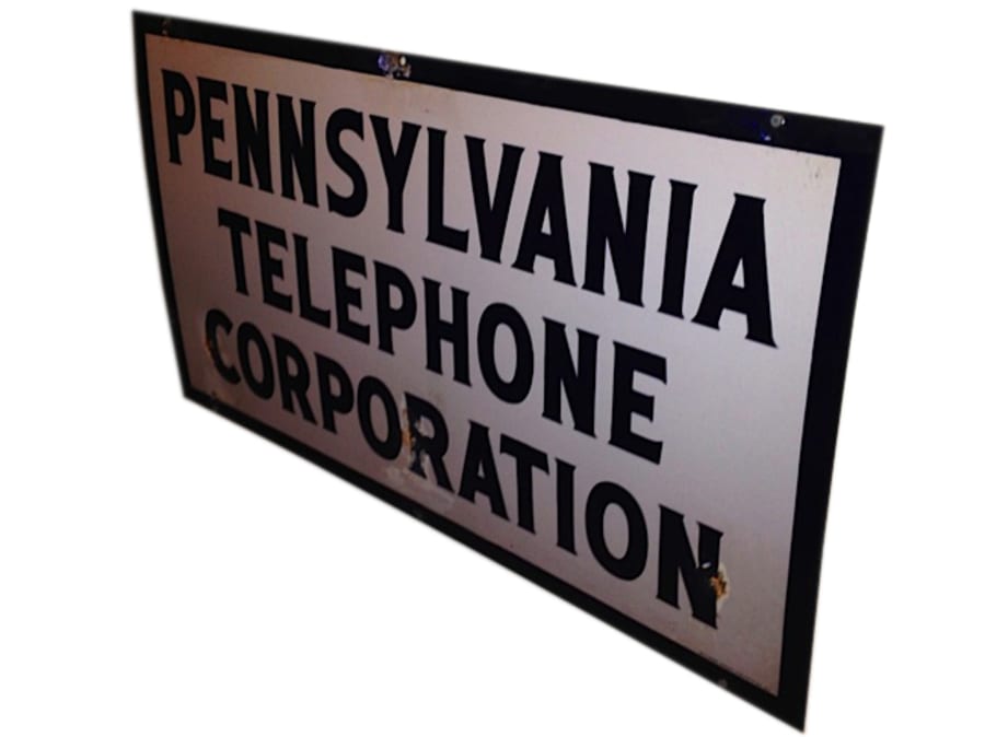 Pennsylvania Phone Sign SSP 36x20 for Sale at Auction - Mecum Auctions
