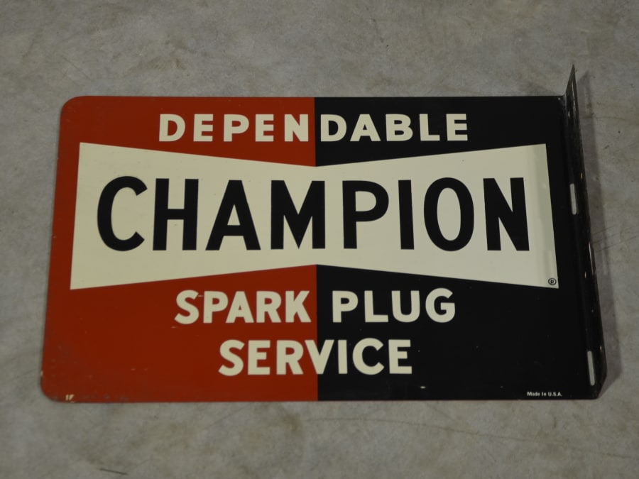Champion Flange Sign DST 12x18 for Sale at Auction - Mecum Auctions