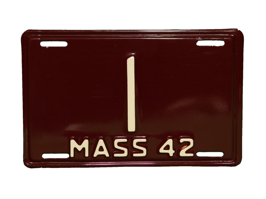 1942 Massachusetts Metal License Plate at Kissimmee 2014 as M227 ...