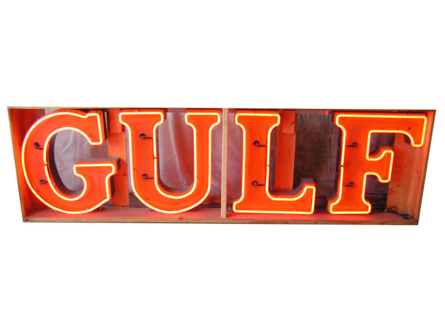 Gulf Neon Sign SSPN 34x120 at Kissimmee 2014 as M380 - Mecum Auctions