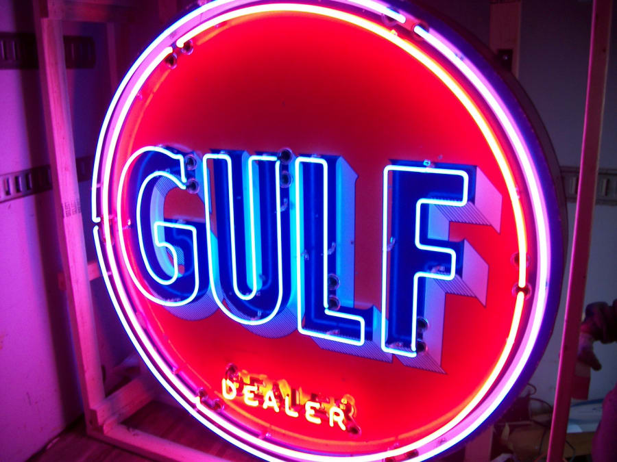 Gulf Neon Sign SSPN 66in at Kissimmee 2014 as M447 - Mecum Auctions