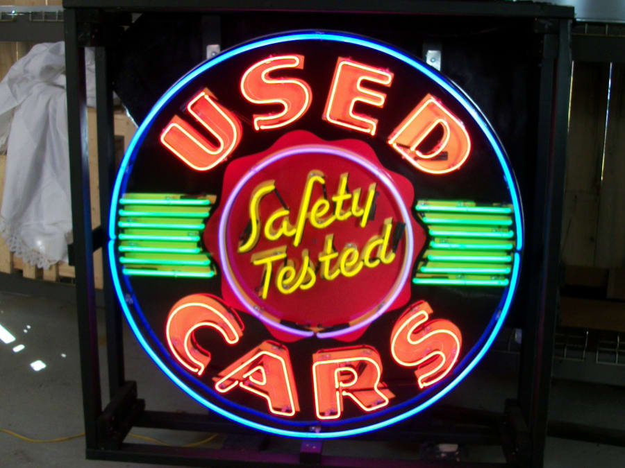 Used Cars Neon Sign SSTN 48in at Kissimmee 2014 as M510 - Mecum Auctions