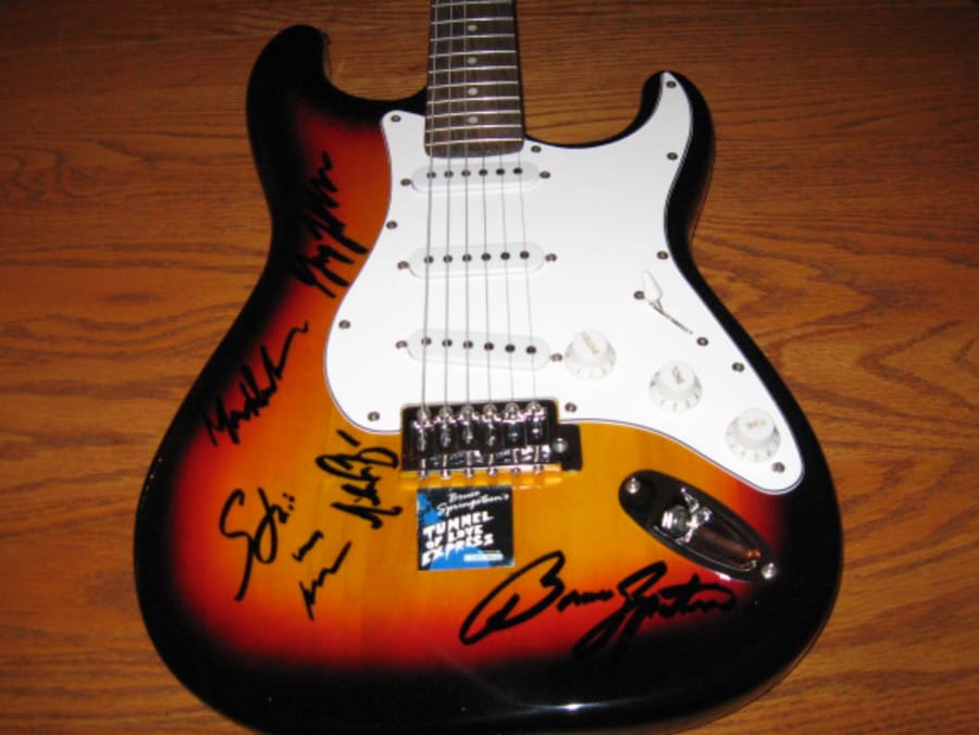 Bruce Springsteen And The E Street Band Autographed Guitar at Kissimmee ...