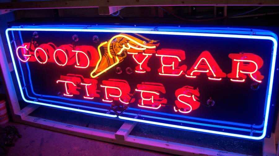 Goodyear Neon Sign SSPN 5.5ftx2ft at Kissimmee 2015 as Z748 - Mecum ...