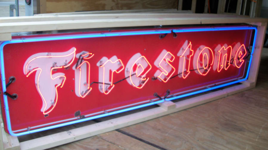 Firestone Neon Sign SSPN 8ftx2ft at Kissimmee 2015 as M107 - Mecum Auctions