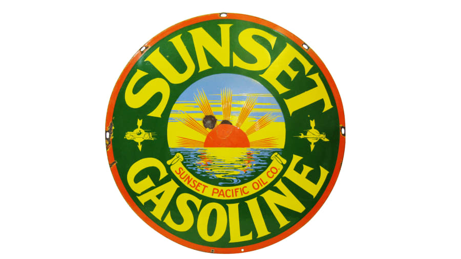 Sunset Gasoline Curb Sign DSP 30x30 at Kissimmee 2016 as Z310 - Mecum ...