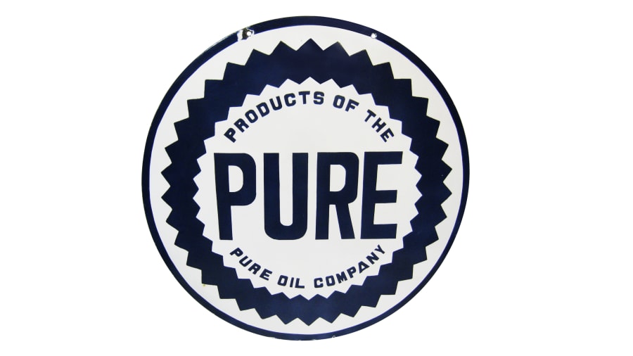 Pure Oil Company Curb Sign DSP 30x30 at Kissimmee 2016 as Z127 - Mecum ...