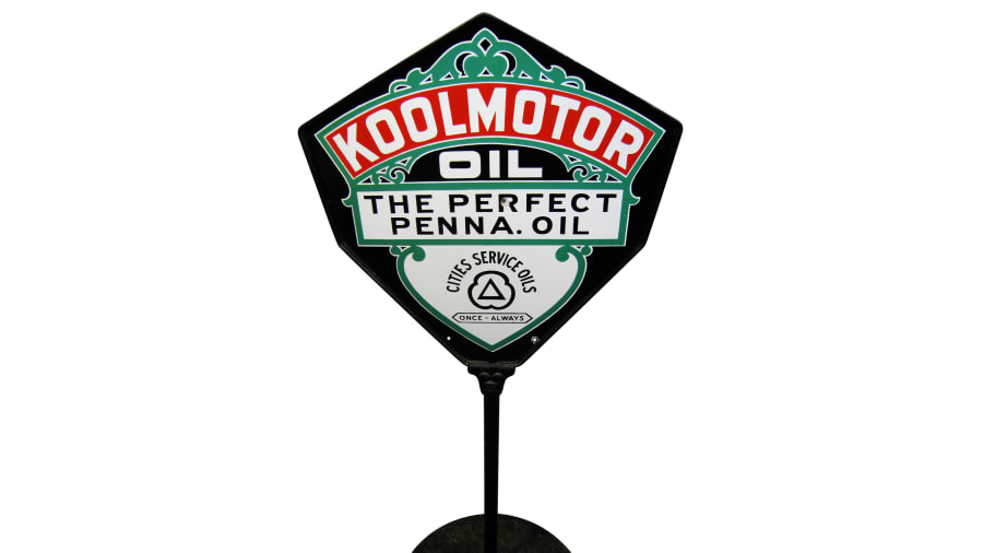 Cities Service Koolmotor Oil Curb Sign DSP 24x25 for Sale at Auction ...