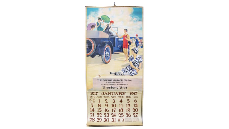 1917 Firestone Tires Calendar 17x36 at Kissimmee 2016 as Z140 - Mecum ...