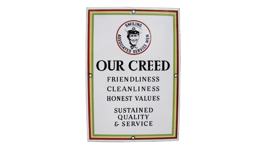 Associated Gasoline Service Creed Sign SSP 8x11 at Kissimmee 2016 as ...