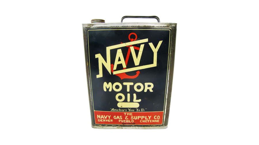 Navy Motor Oil 1 Gallon Oil Can for Sale at Auction - Mecum Auctions