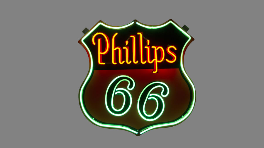 Phillips 66 Shield Neon Sign SSPN 48x48x9 Restored at Kissimmee 2016 as ...