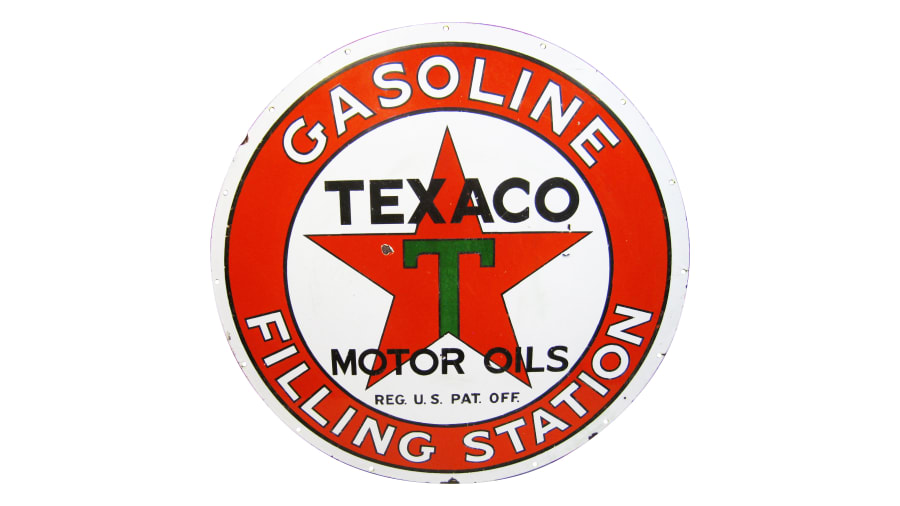 Texaco Filling Station Sign SSP Black Letters 42x42 at Kissimmee 2016 ...