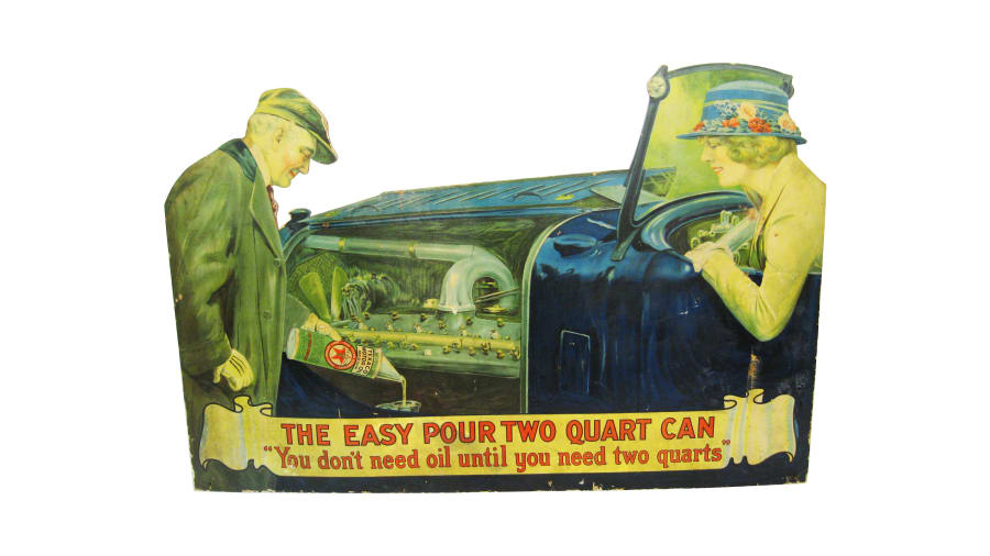 Texaco Diecut Easy Pour Can Counter Display Sign 40x27 at Kissimmee ...