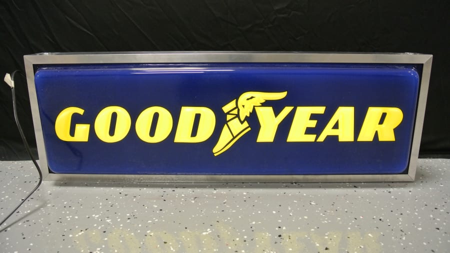 NOS Goodyear Tires Lighted Sign SSL 36x12 at Kissimmee 2016 as M44 ...