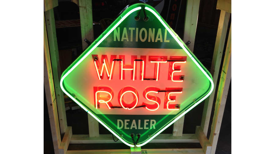 National White Rose Dealer Sign SSPN 36x36 for Sale at Auction - Mecum ...