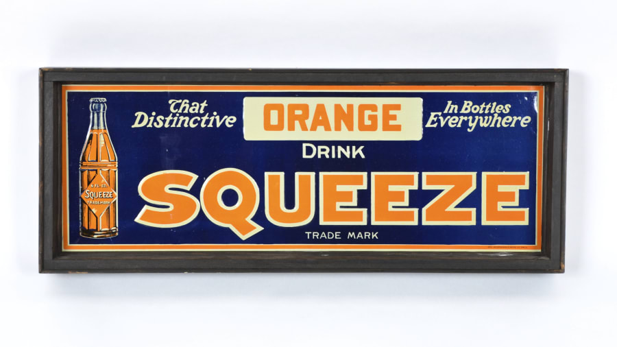 Drink Orange Squeeze Sign SSTE Framed 29.5x11.5x3 at Kissimmee 2016 as ...