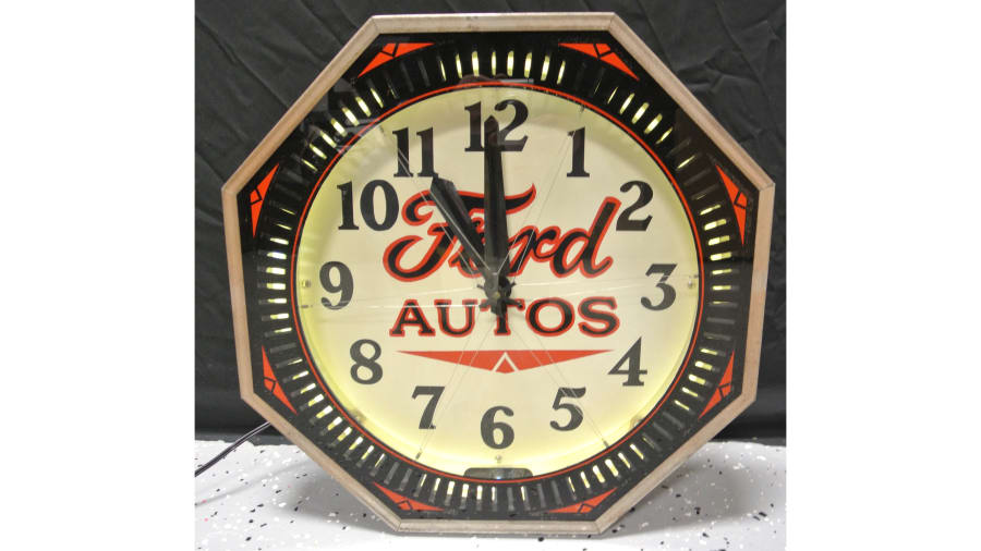 Ford Autos Neon Spinner Clock at Kissimmee 2016 as M204 - Mecum Auctions