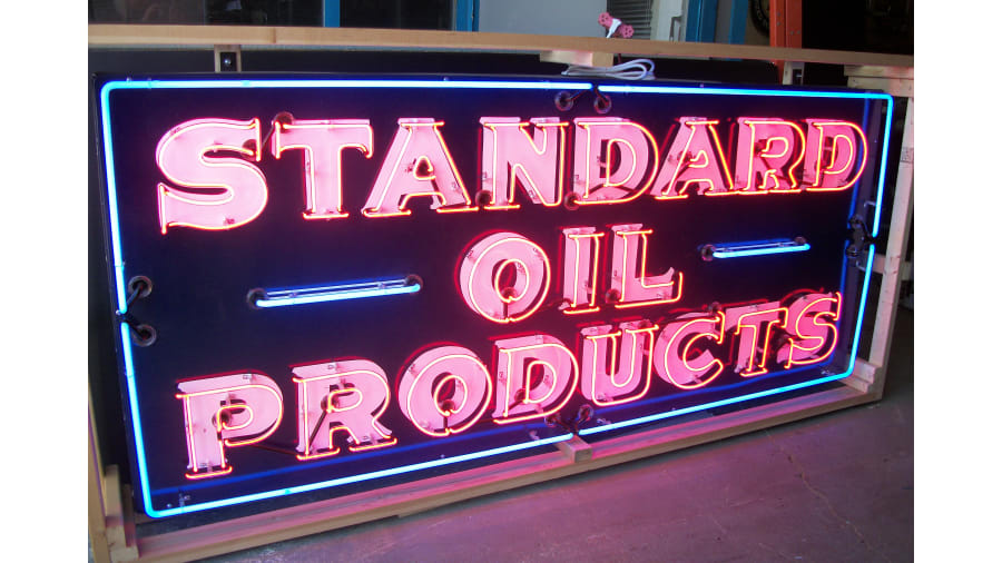 Standard Oil Products Neon Sign 96x44 at Kissimmee 2016 as M333 - Mecum ...