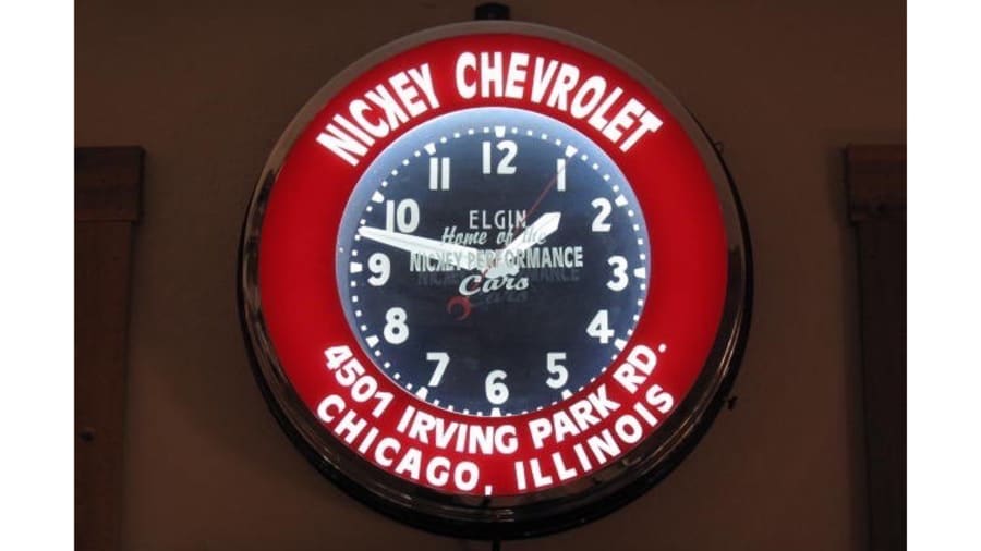 Nickey Chevrolet Neon Clock 22x22x6 at Kissimmee 2016 as M92 - Mecum ...
